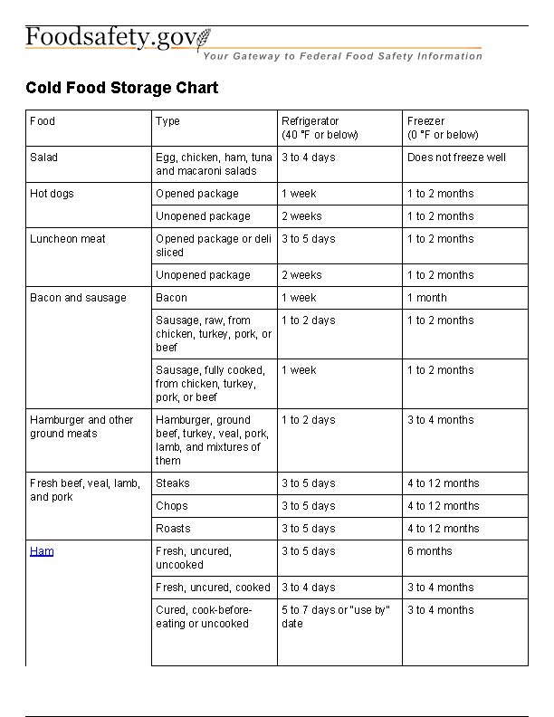 Storing Cold Foods in the Refrigerator and Freezer | North Texas Kids
